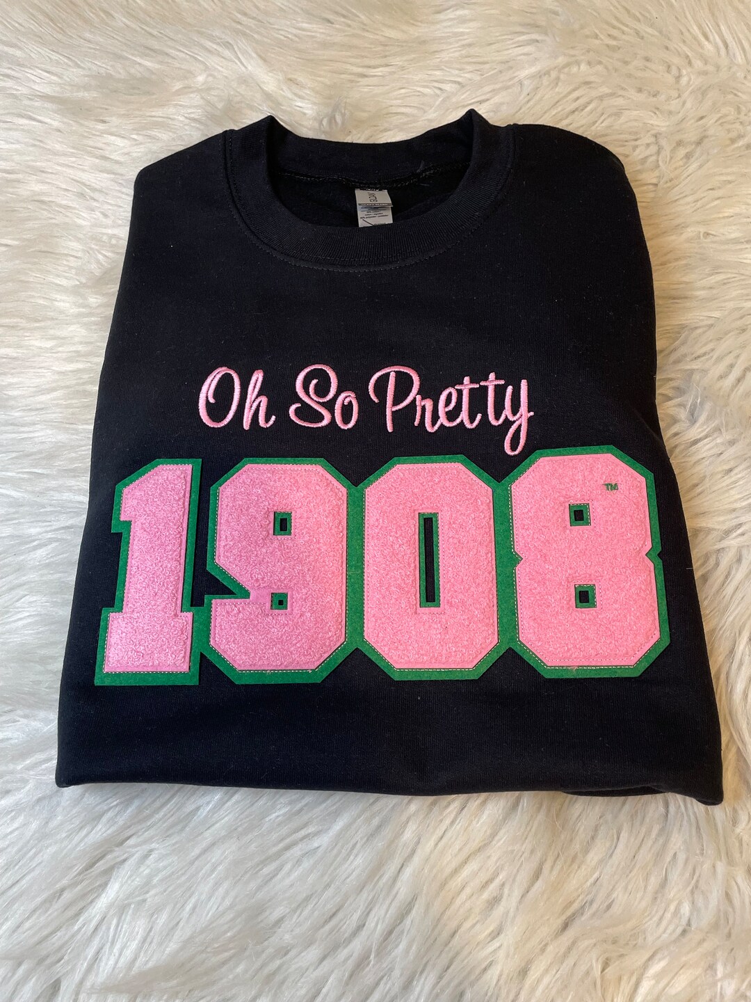 1908 Sweatshirt Embroidered and Chenille Sorority,j15, Founders Day ...