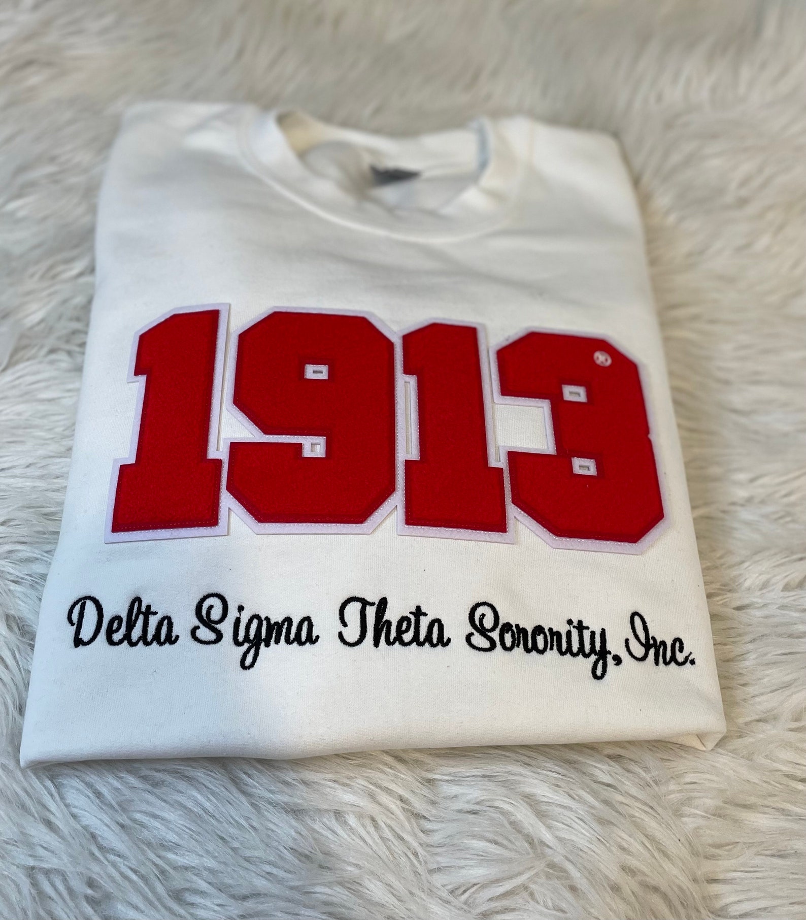 Delta Sigma Theta Sweatshirt , 1913, J13, Sorority, Delta Embroidered ...