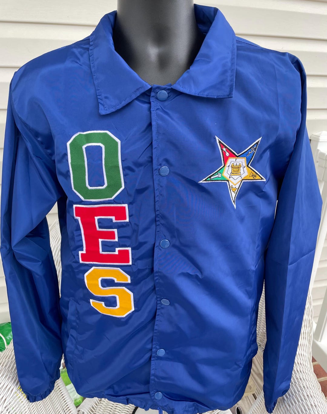 OES Embroidered Coach Jacket - Etsy