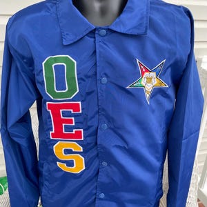 OES Embroidered Coach Jacket - Etsy