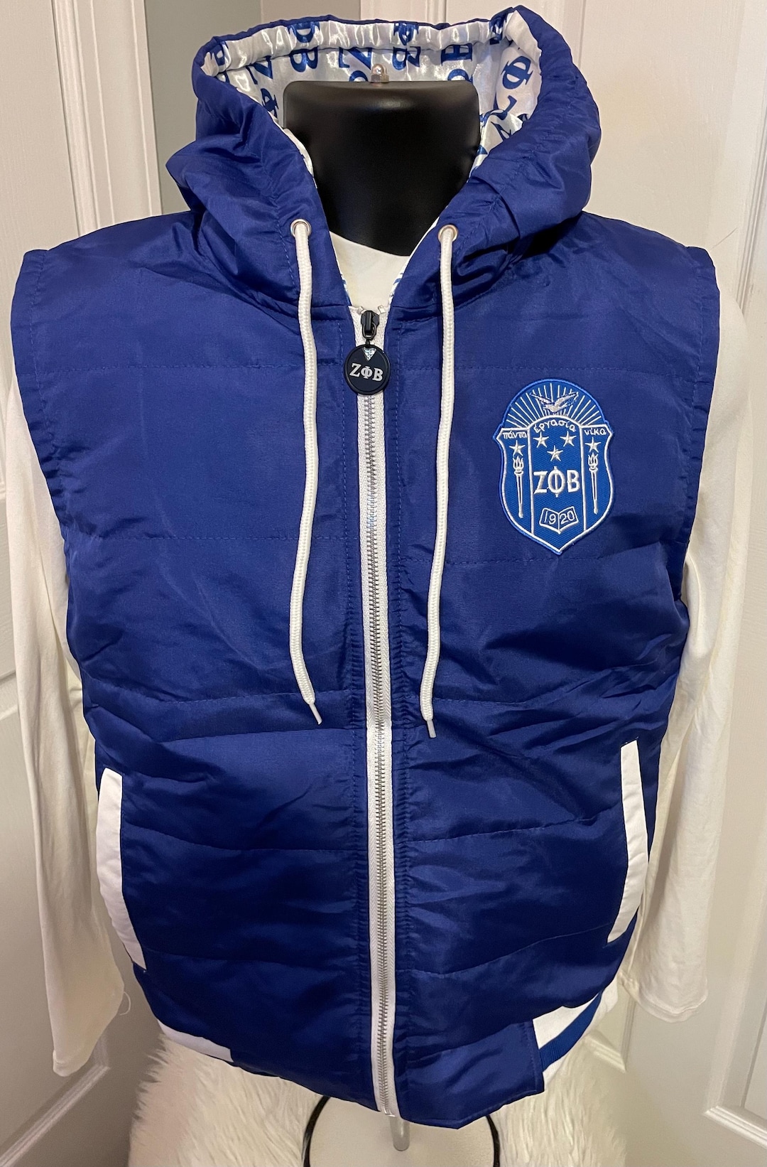 Zeta Phi Beta Embroidered Vest , Zeta Phi Beta Vest - Etsy