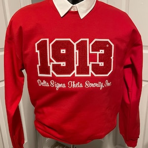 Delta Sigma Theta Sweatshirt , 1913, J13, Sorority, Delta Embroidered ...