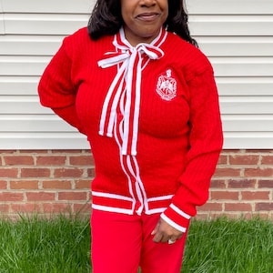 Delta Sigma Theta Cardigan Sweater - Etsy