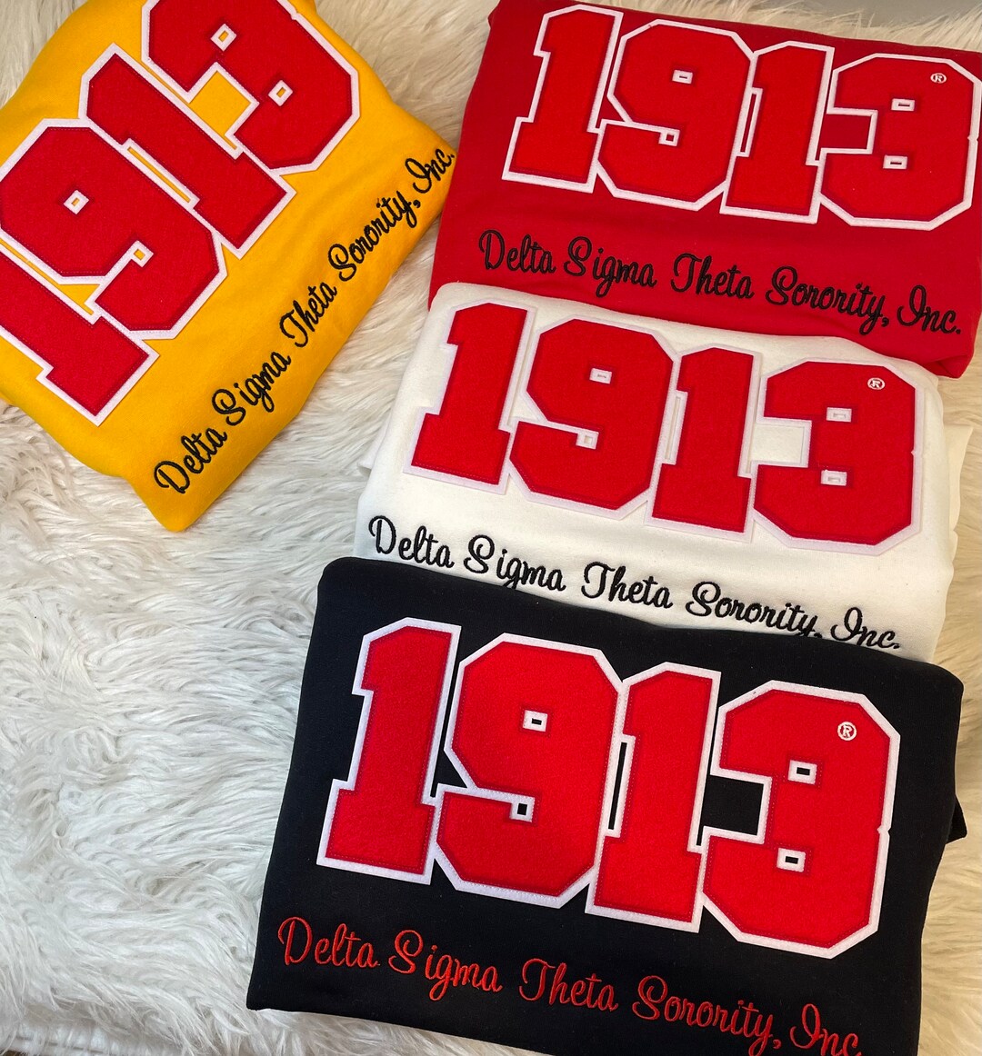 Delta Sigma Theta Sweatshirt , 1913, J13, Sorority, Delta Embroidered ...