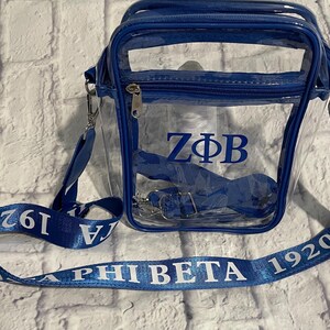 Zeta Phi Beta Adjustable Purse Strap and Clear Purse. - Etsy