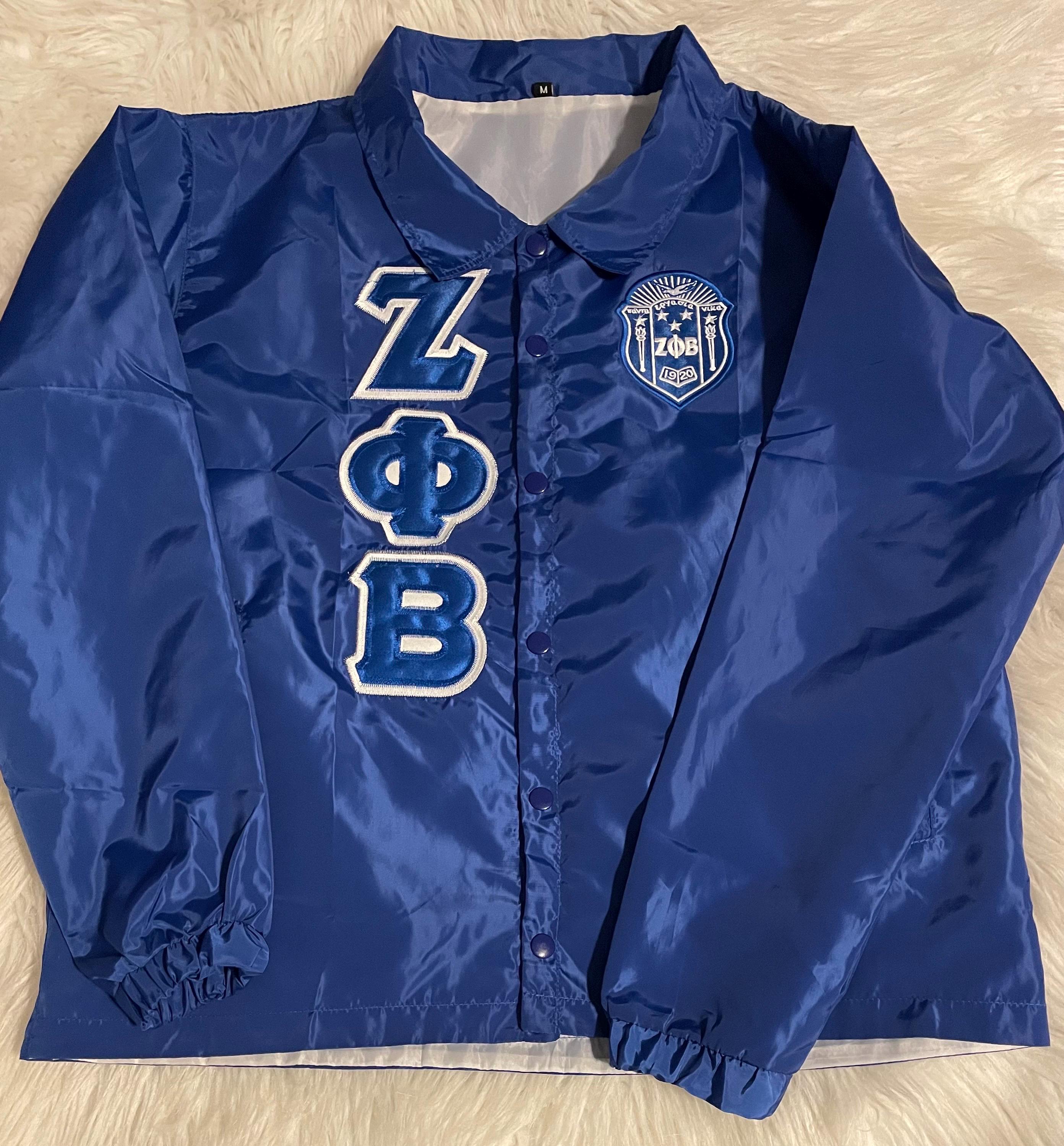 Zeta Phi Beta Embroidered Greek Line Jacket, Zeta Paraphernalia - Etsy