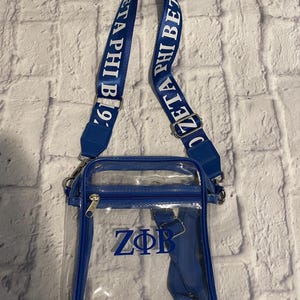 Zeta Phi Beta Adjustable Purse Strap and Clear Purse. - Etsy