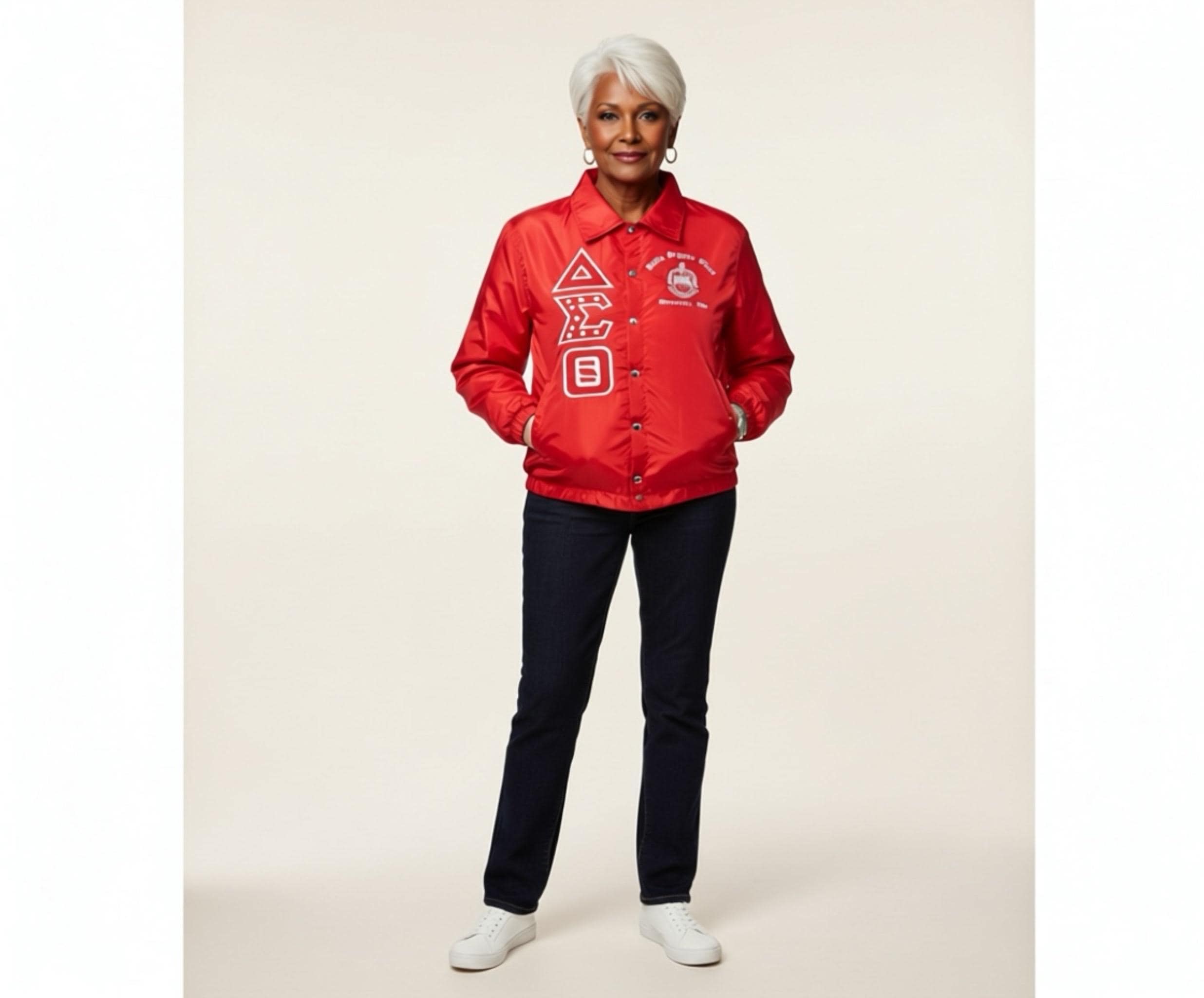 Delta Sigma Theta Embroidered Greek Line Jacket, Delta Paraphernalia - Etsy
