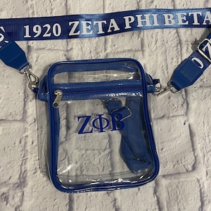 Zeta Phi Beta Adjustable Purse Strap and Clear Purse. - Etsy