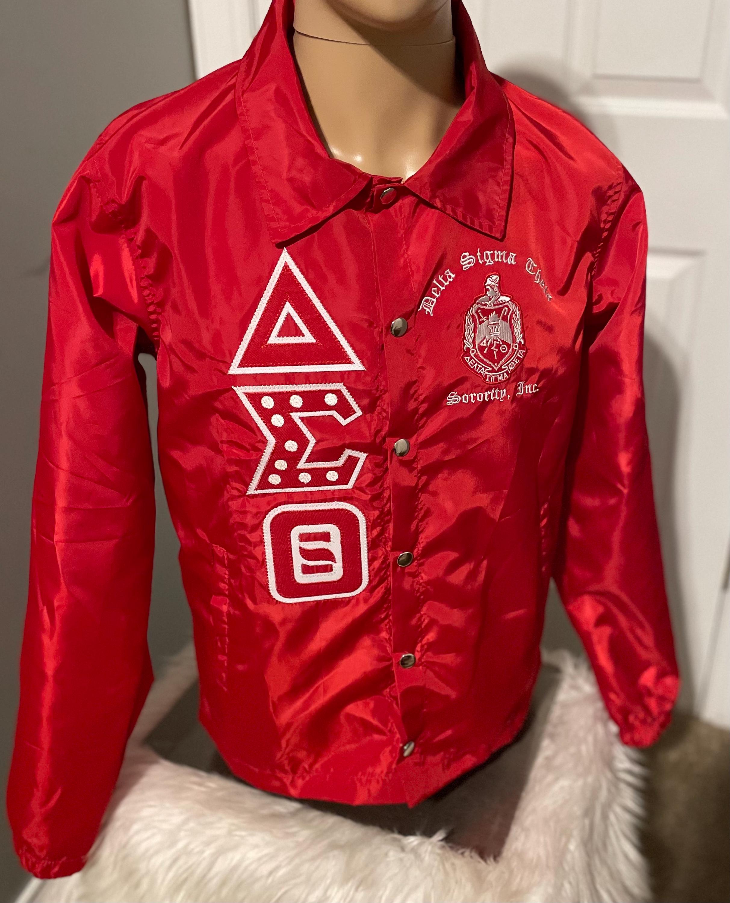 Delta Sigma Theta Embroidered Greek Line Jacket, Delta Paraphernalia - Etsy