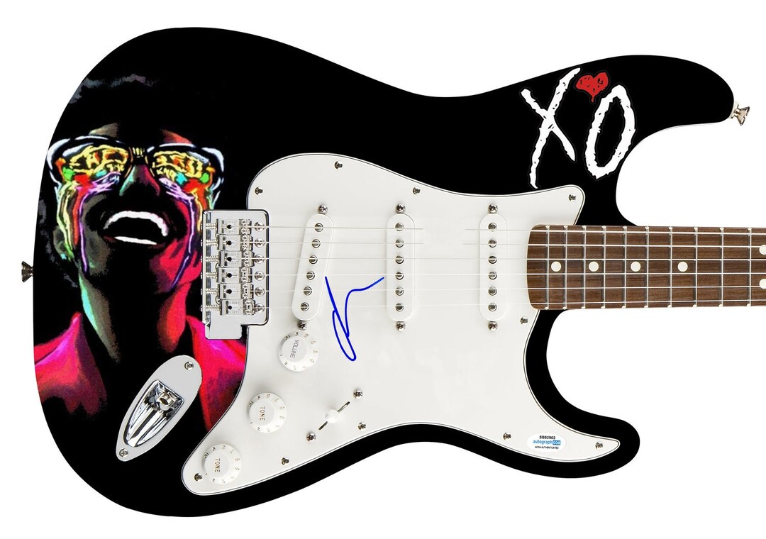 The Weeknd Autographed Signed Photo Graphics Guitar ACOA - Etsy