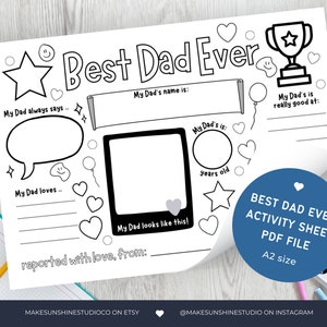 Fathers Day Printable Coloring Page Printable All About Dad Fill in ...