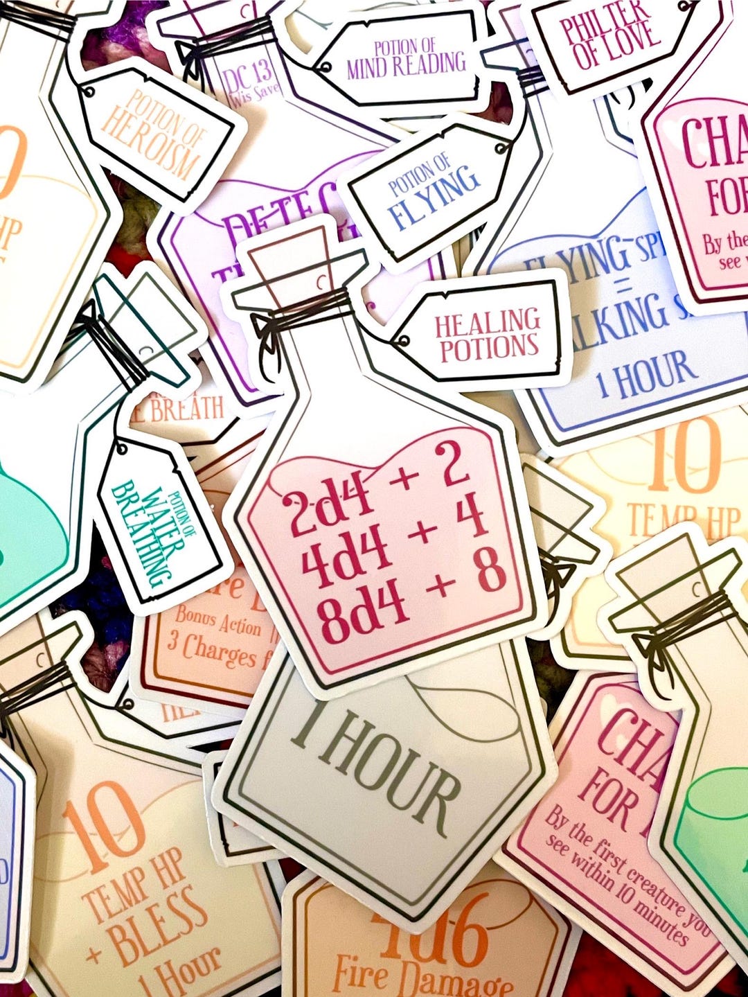 D&D Potions Sticker Pack - Etsy