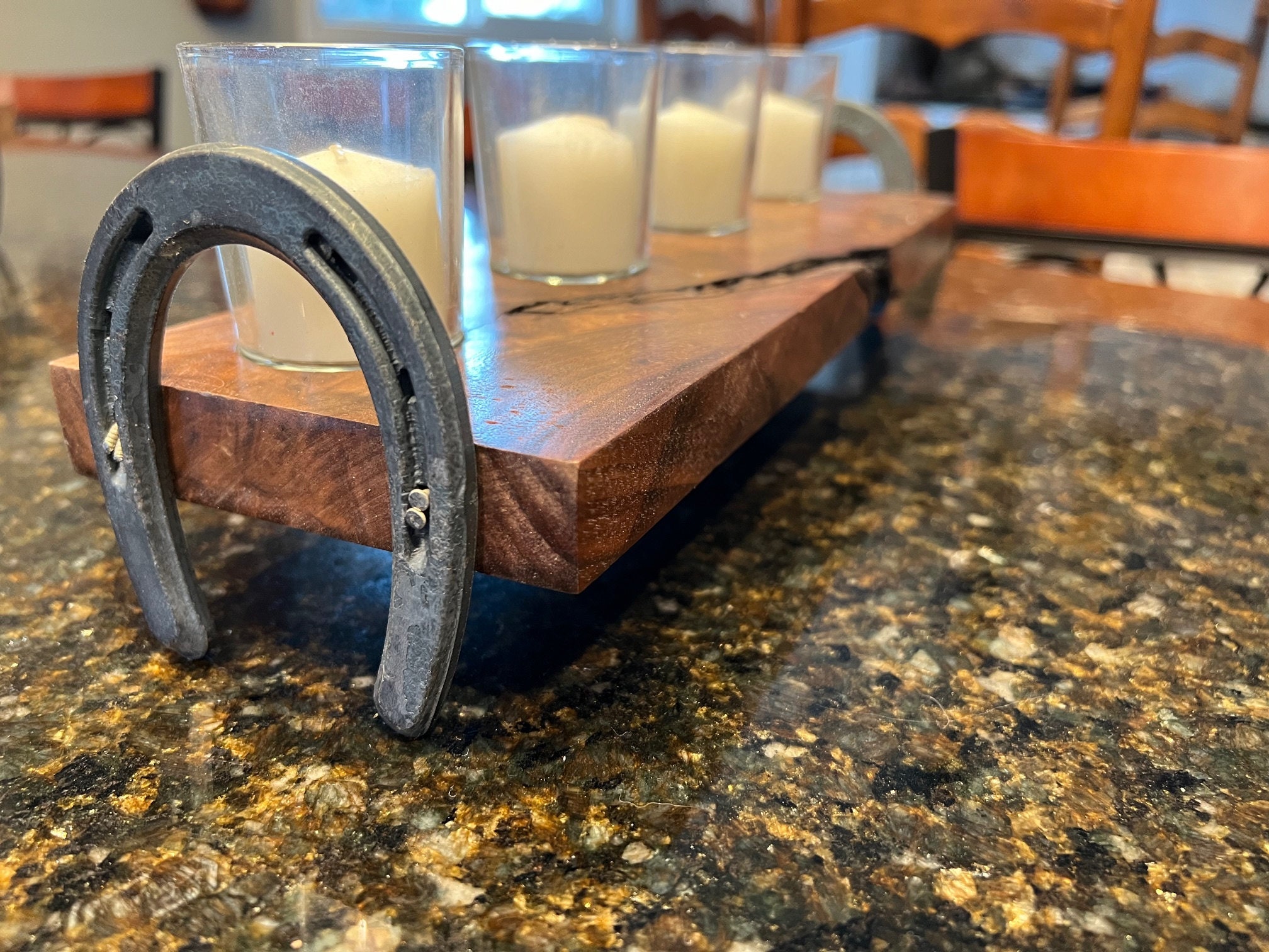 4 Votive Candle Holder With Horseshoe Stands - Etsy