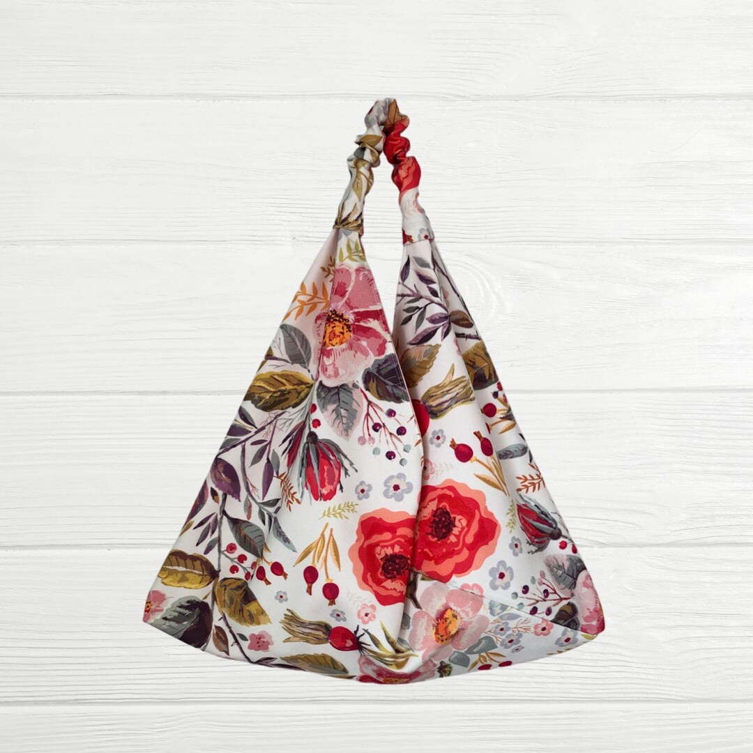 Floral Japanese Origami Bag: Medium Triangle Tote - Etsy