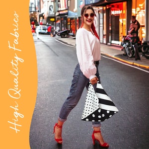 JAPANESE ORIGAMI BAG, Medium Size Triangle Tote Bag, Gift for Mom ...