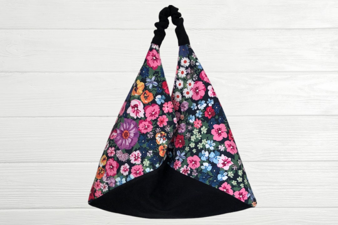 JAPANESE ORIGAMI BAG, Medium Size Triangle Tote Bag, Gift for Mom ...