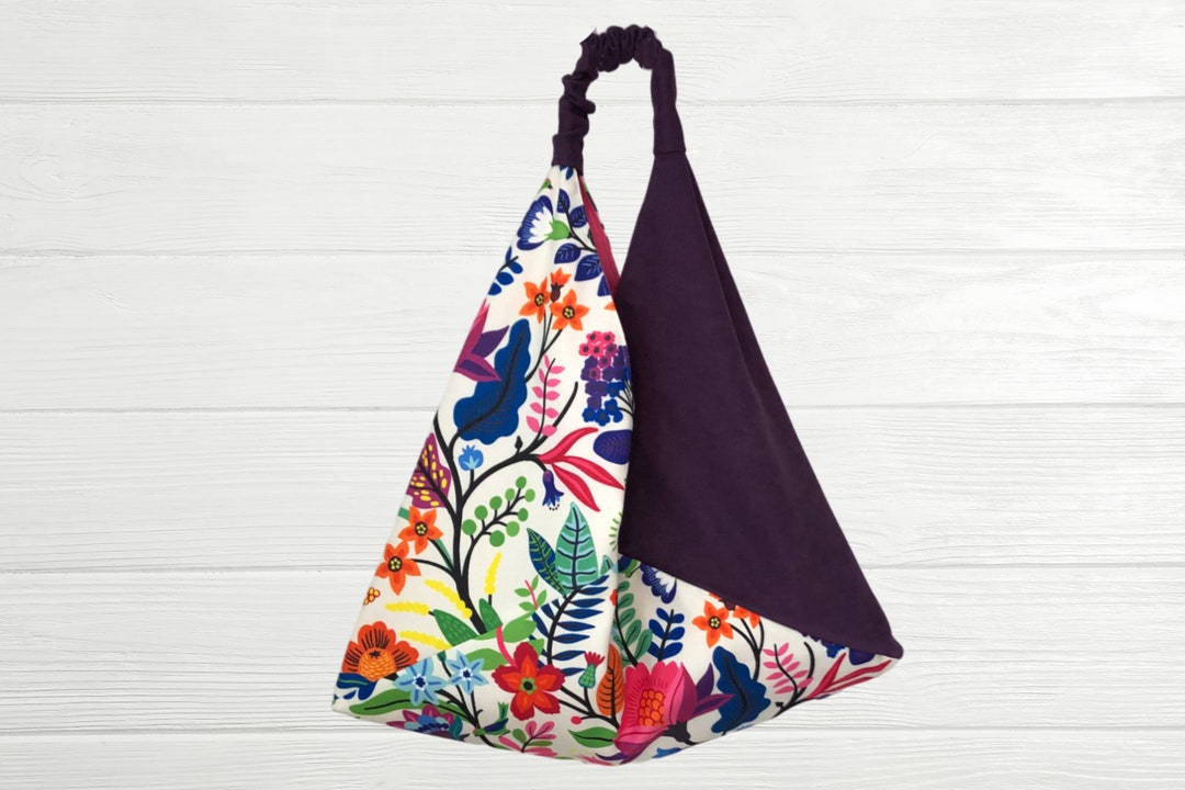 JAPANESE ORIGAMI BAG, Medium Size Triangle Tote Bag, Gift for Mom ...