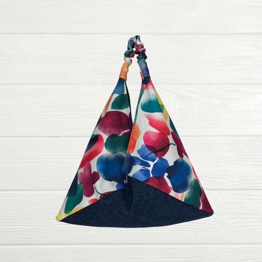 JAPANESE ORIGAMI BAG, Medium Size Triangle Tote Bag, Gift for Mom ...