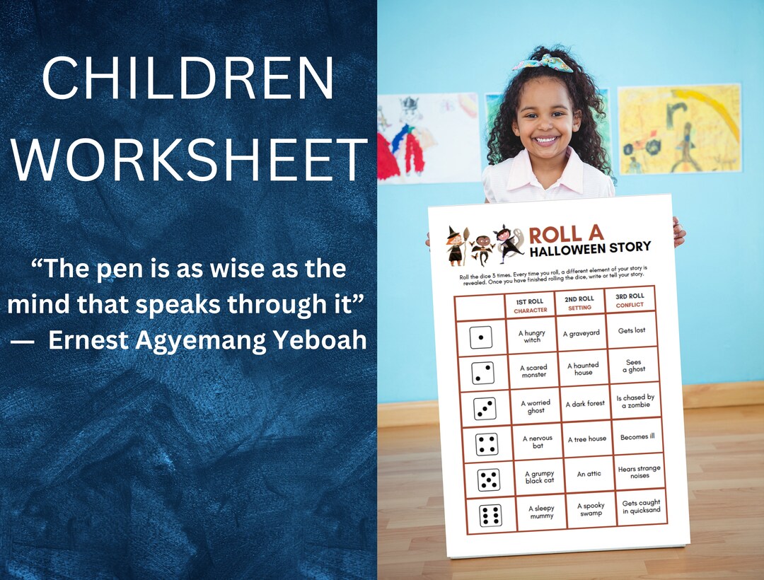 Halloween Story Worksheet, Printable Worksheets, Activity Worksheets ...