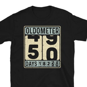 Oldometer 50 Tshirt, 50th Birthday Gift T-shirt, Born in 1976 Birthday ...