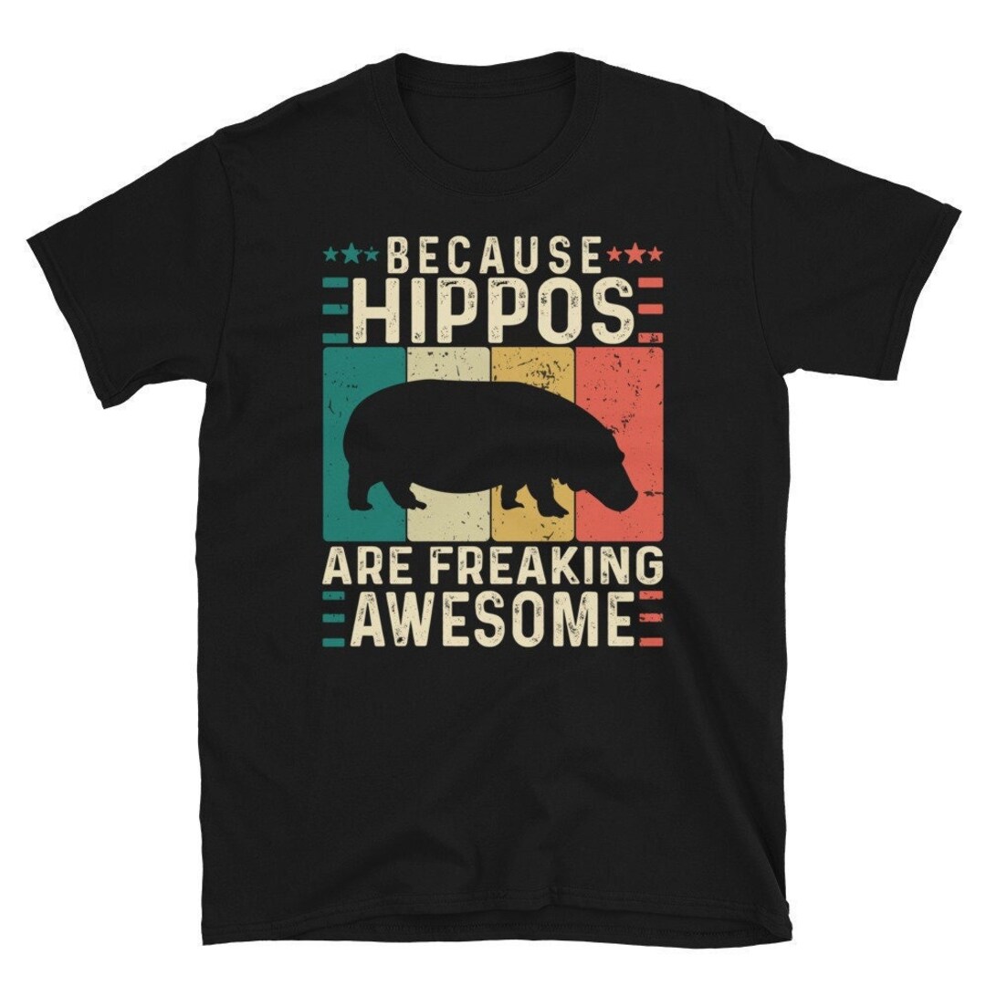 Hippopotamus T-shirt, Hippo Shirt, Hippopotamus Gifts, Animal Shirt ...
