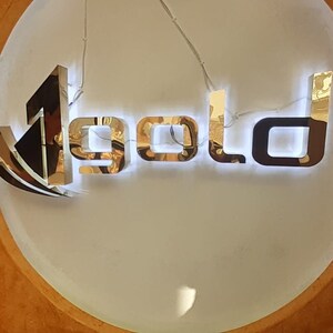 Custom Backlit Sign LED Light Box Backlit Backlit Business Sign Crome ...