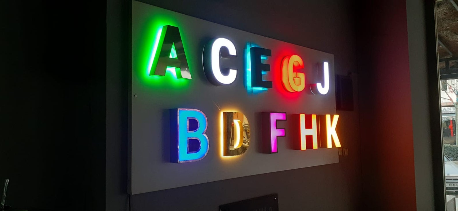 Custom Backlit Sign LED Light Box Backlit Backlit Business Sign Crome ...