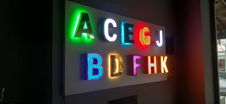 Custom Backlit Sign LED Light Box Backlit Backlit Business Sign Crome ...