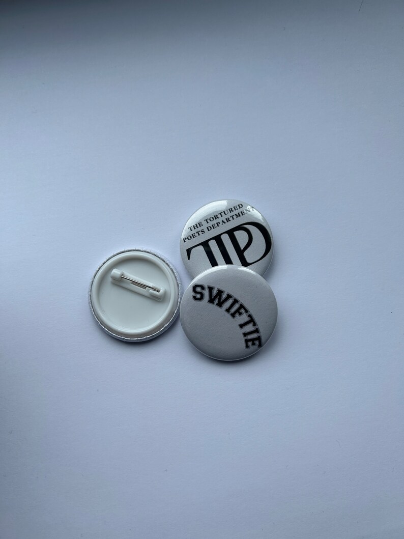 Taylor Swift Badge, the Tortured Poets Department Pin Back Badge Set ...