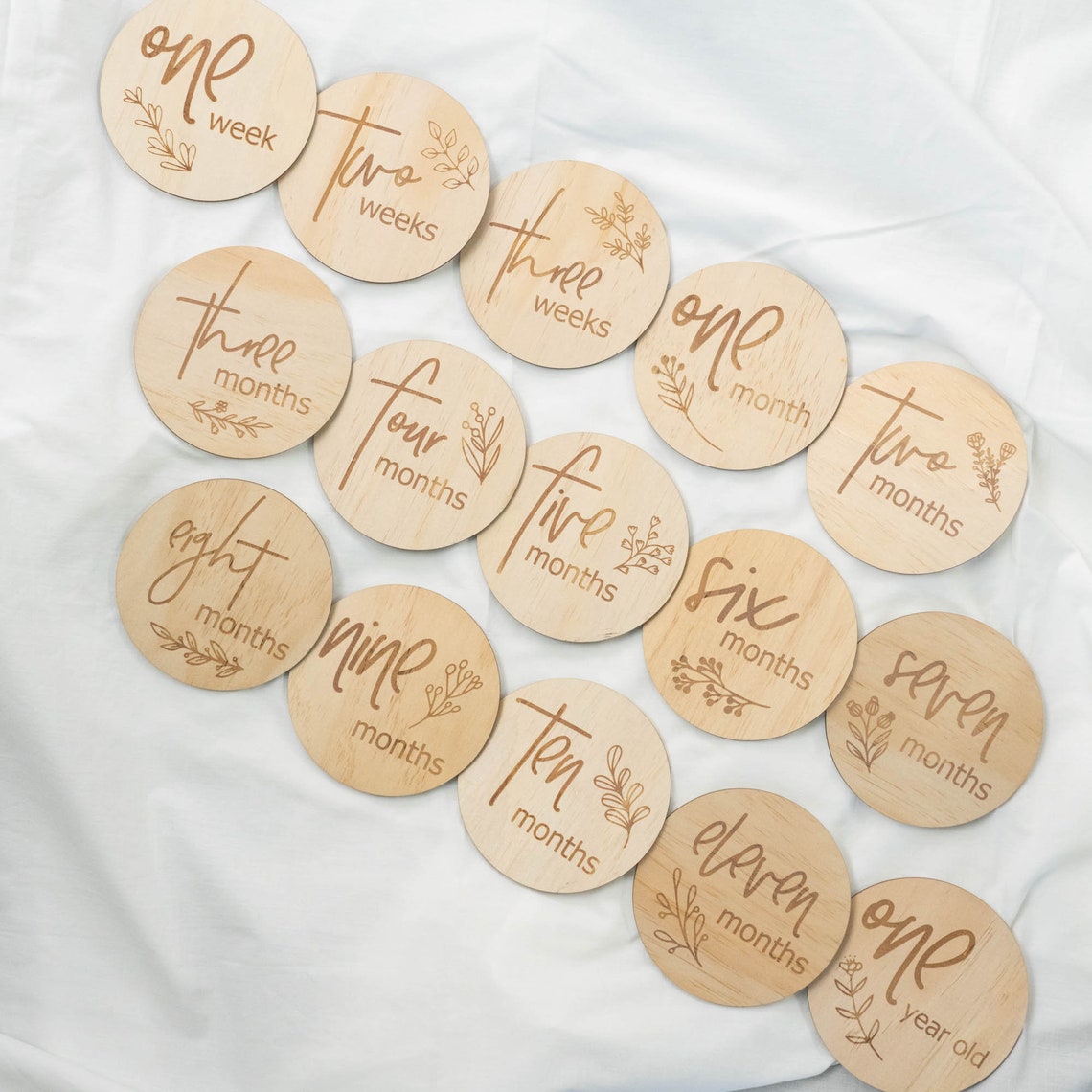 Baby Milestone Discs Milestone Cards Milestone Leaf Assorted - Etsy