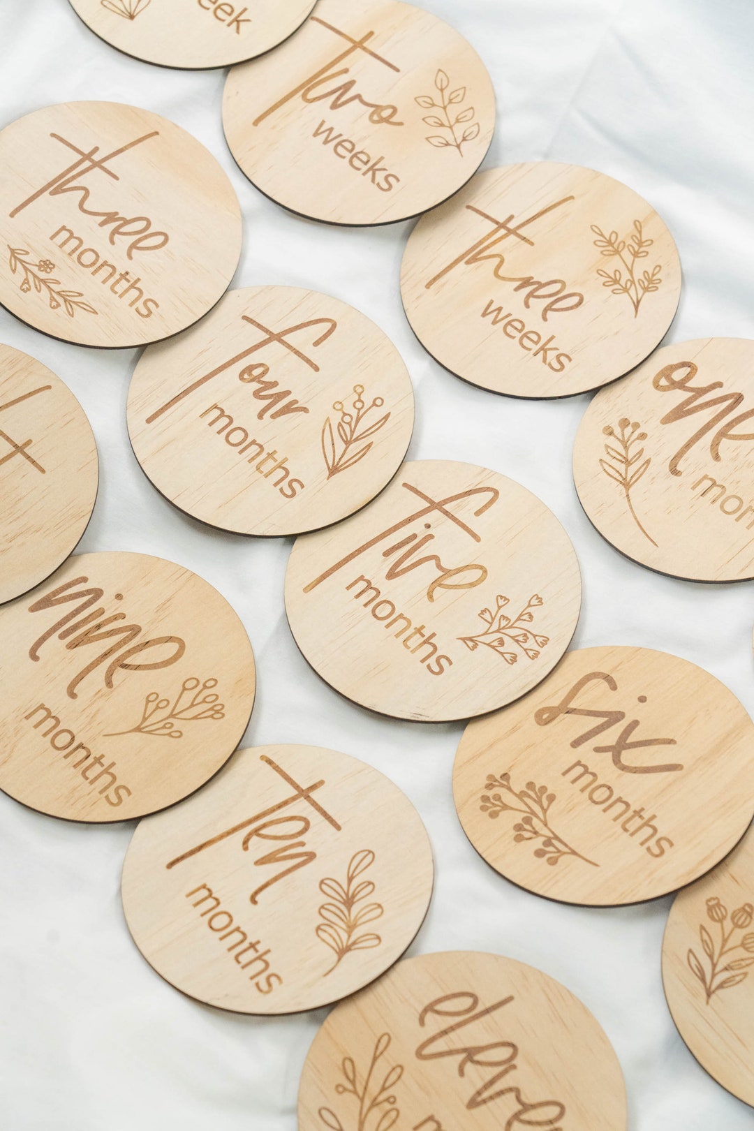 Baby Milestone Discs Milestone Cards Milestone Leaf Assorted - Etsy