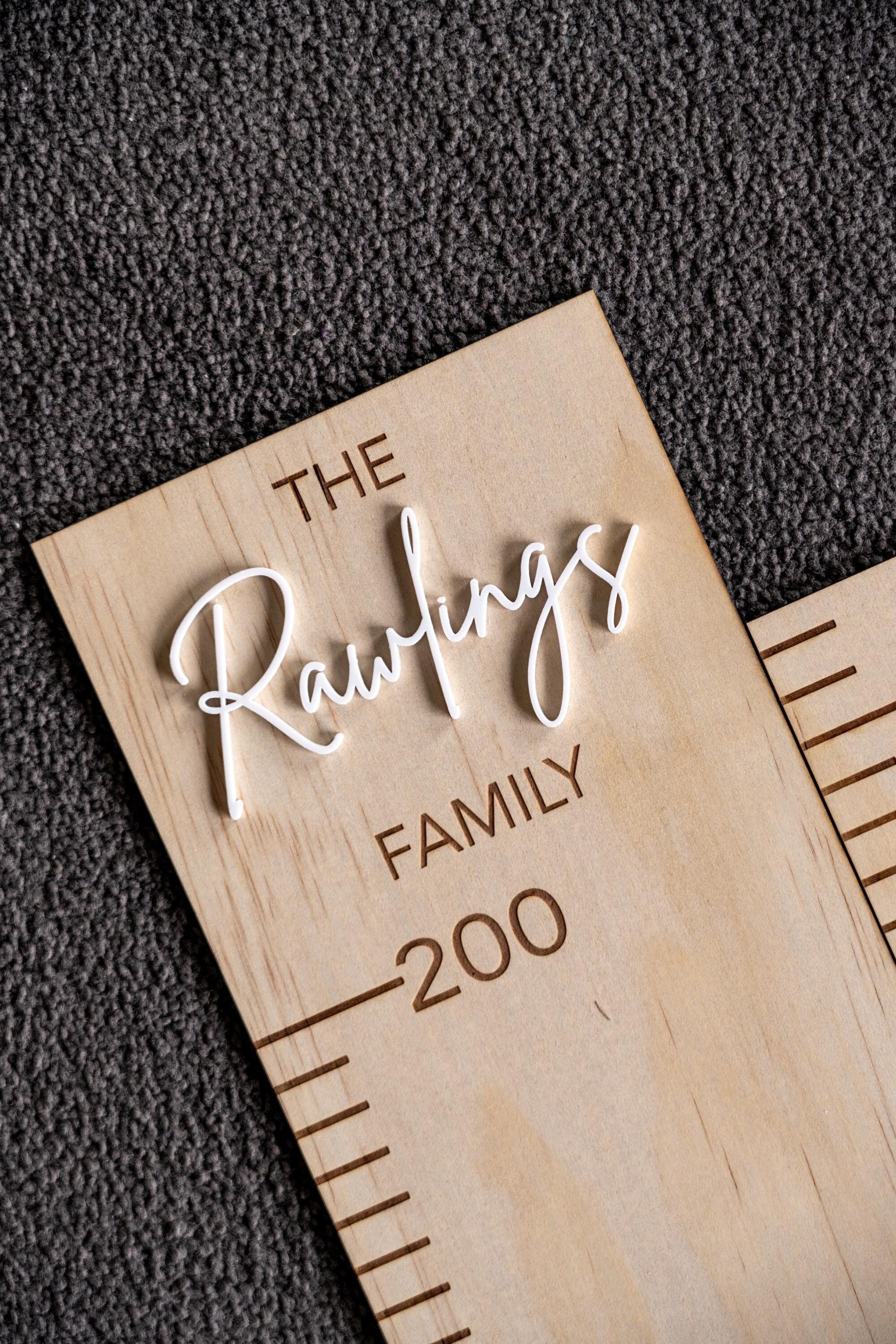 Family Height Chart | Growth Chart | Wooden Chart Ruler - Etsy Australia