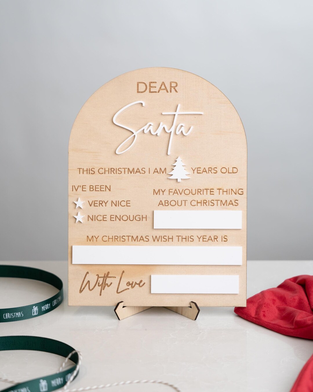 Dear Santa Sign Dear Santa Board Kids Santa Board - Etsy Australia