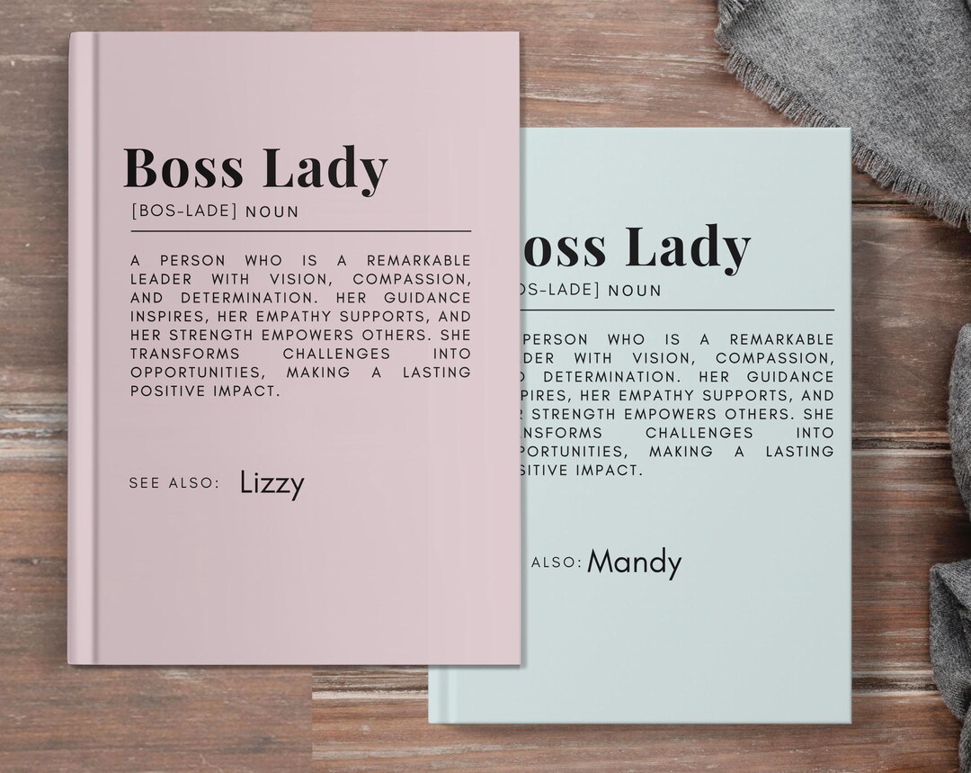 Personalized Boss Lady Hardcover Journal: New Business Gift - Etsy