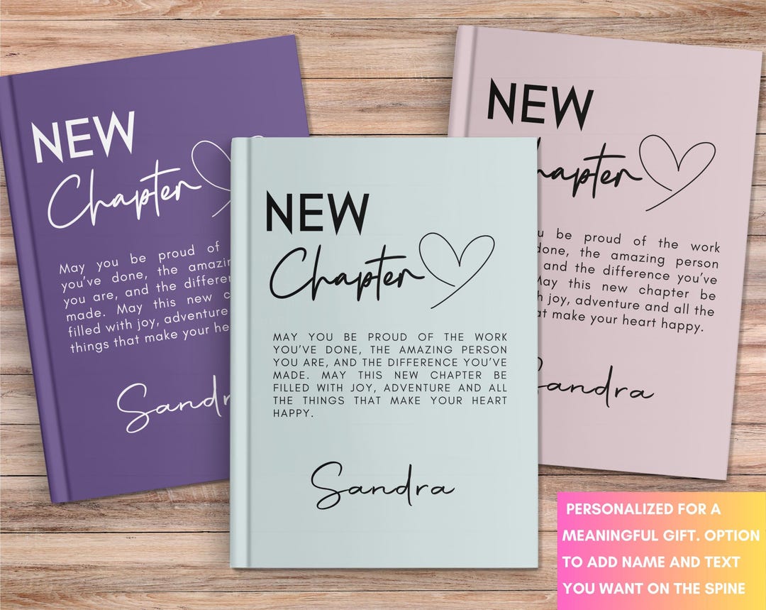 Personalized Retirement Journal: New Chapter Gift for Coworker - Etsy