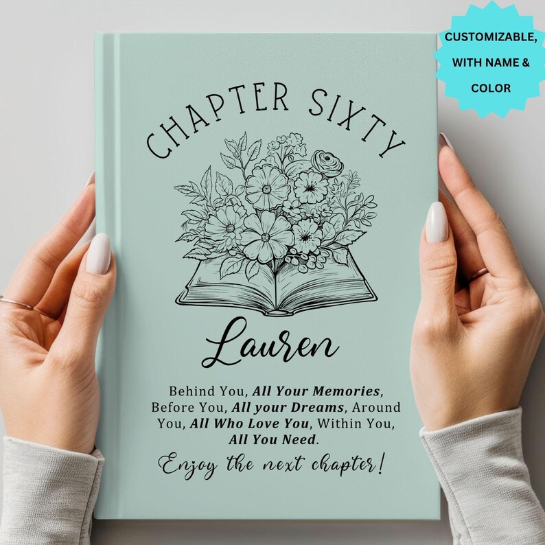 Personalized 60th Birthday Journal: Custom Name Keepsake Book - Etsy ...