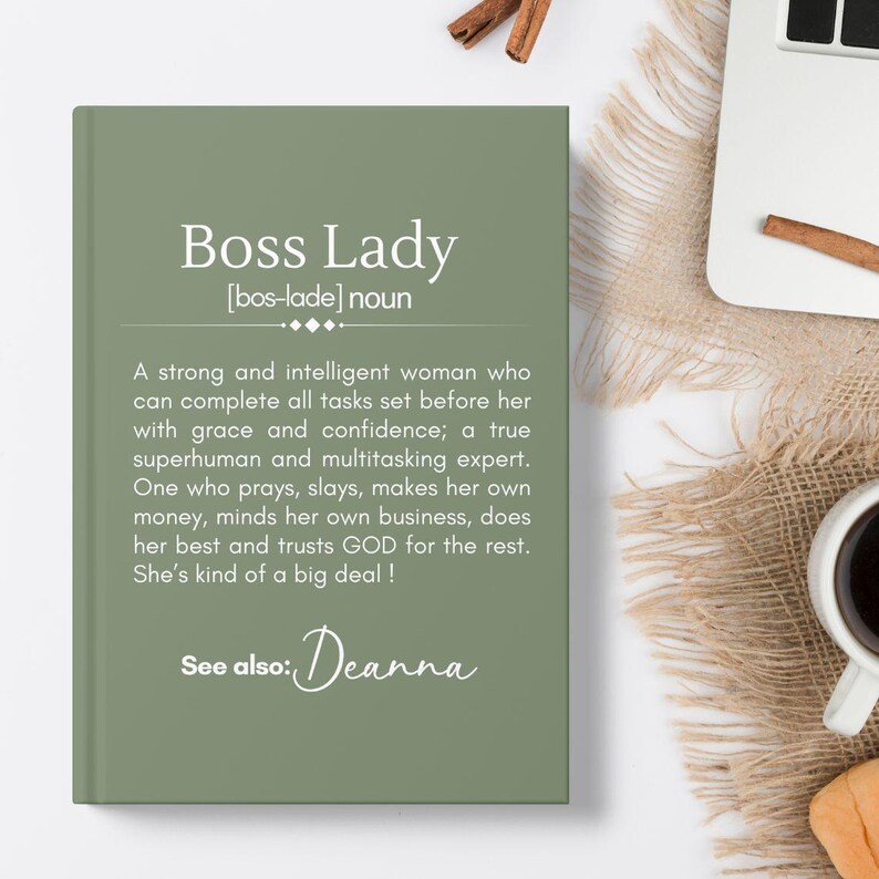 Personalized Boss Lady Hardcover Journal: New Business Gift - Etsy