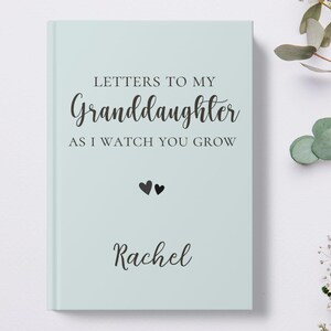 Letters to My Granddaughter Personalized Journal Granddaughter Birthday ...
