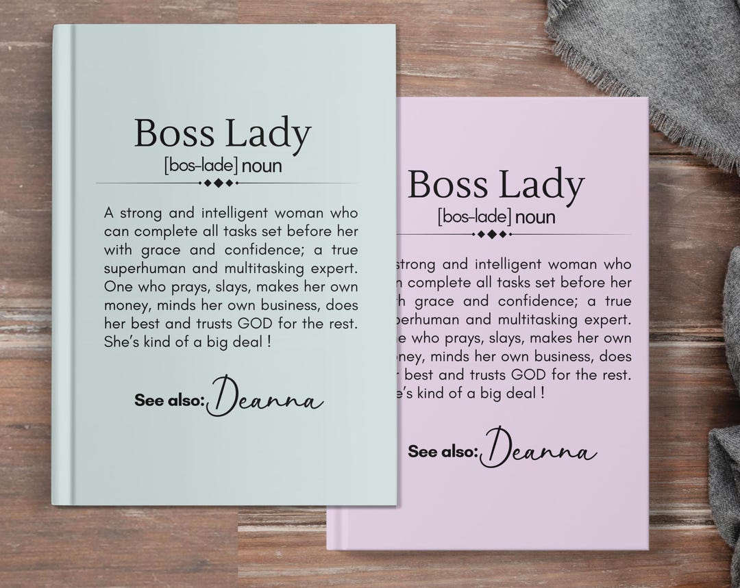 Personalized Boss Lady Notebook, New Business Gift Girl Bosses Day ...