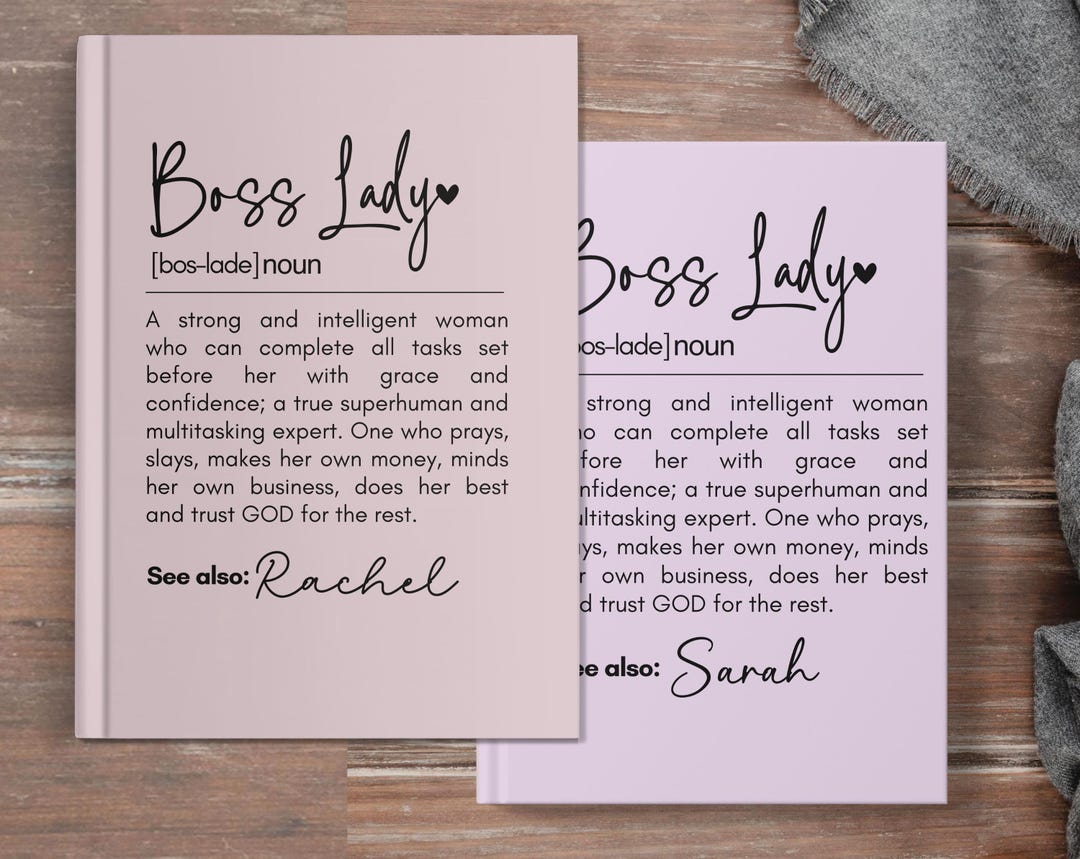 Boss Lady Journal, New Business Gift, Black Girl Notebook, Business ...