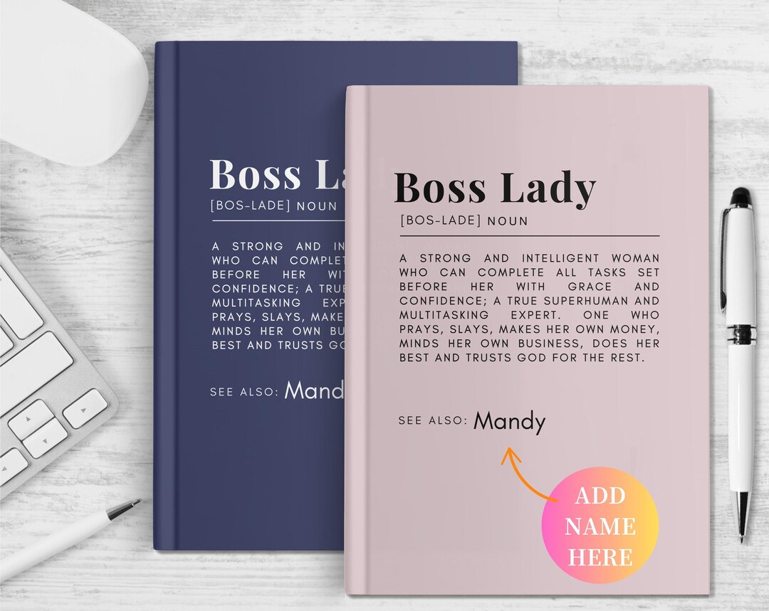 Boss Lady Hardcover Journal: Personalized Empowerment Notebook - Etsy