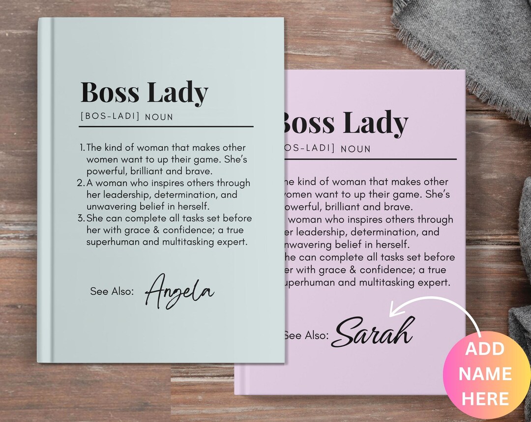 Personalized Boss Lady Hardcover Journal: New Business Gift - Etsy