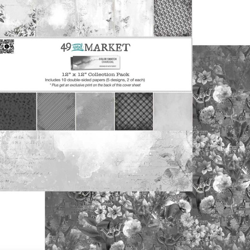 12x12 Inch - Color Swatch: Charcoal - 49 and Market - Etsy