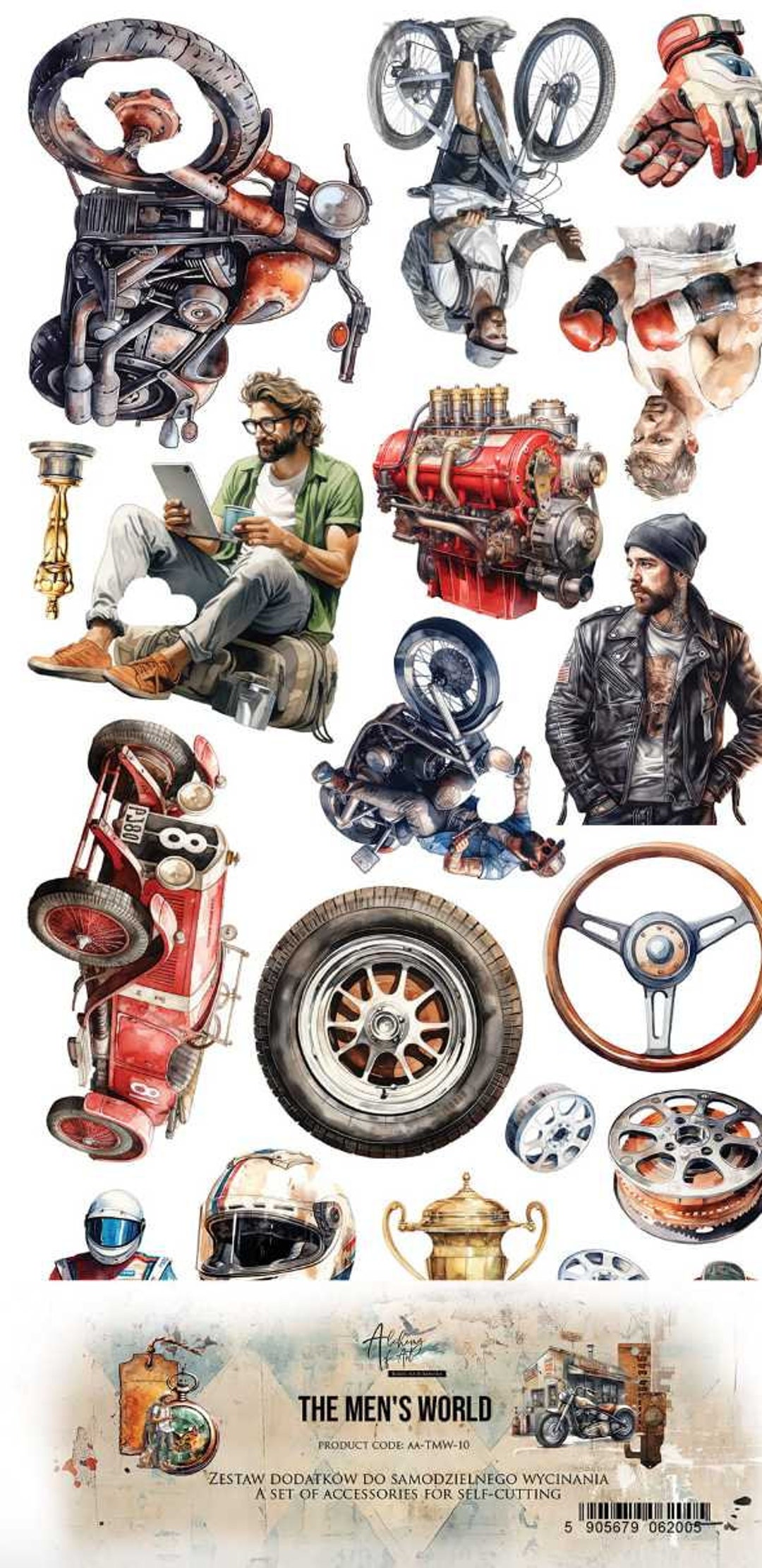 12x6 Cutting Set - the Men's World - 8 Double Sided Paper - Alchemy of ...