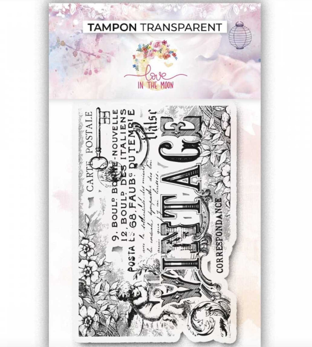 Vintage Writing Letter - Clear Stamp - Love in the Moon - Etsy