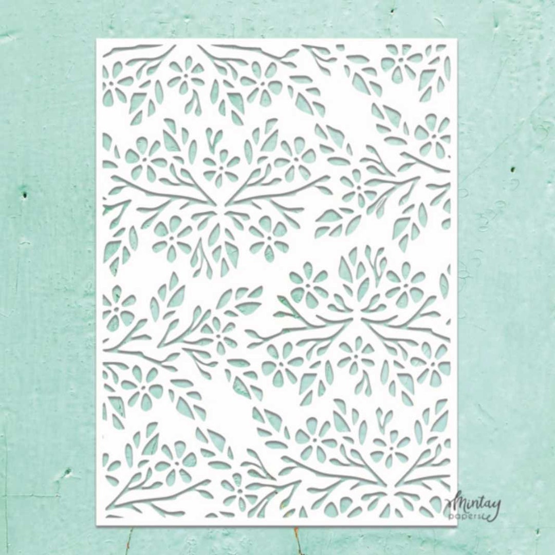Stencil - Flowers 2 - Mintay Kreativa - Mintay Papers - Etsy
