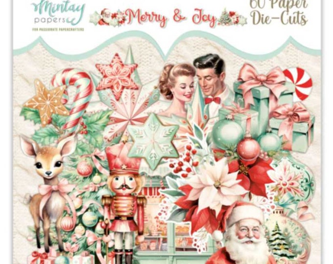 Merry & Joy - Paper Die Cuts - 60 PCS - Mintay Papers - Etsy