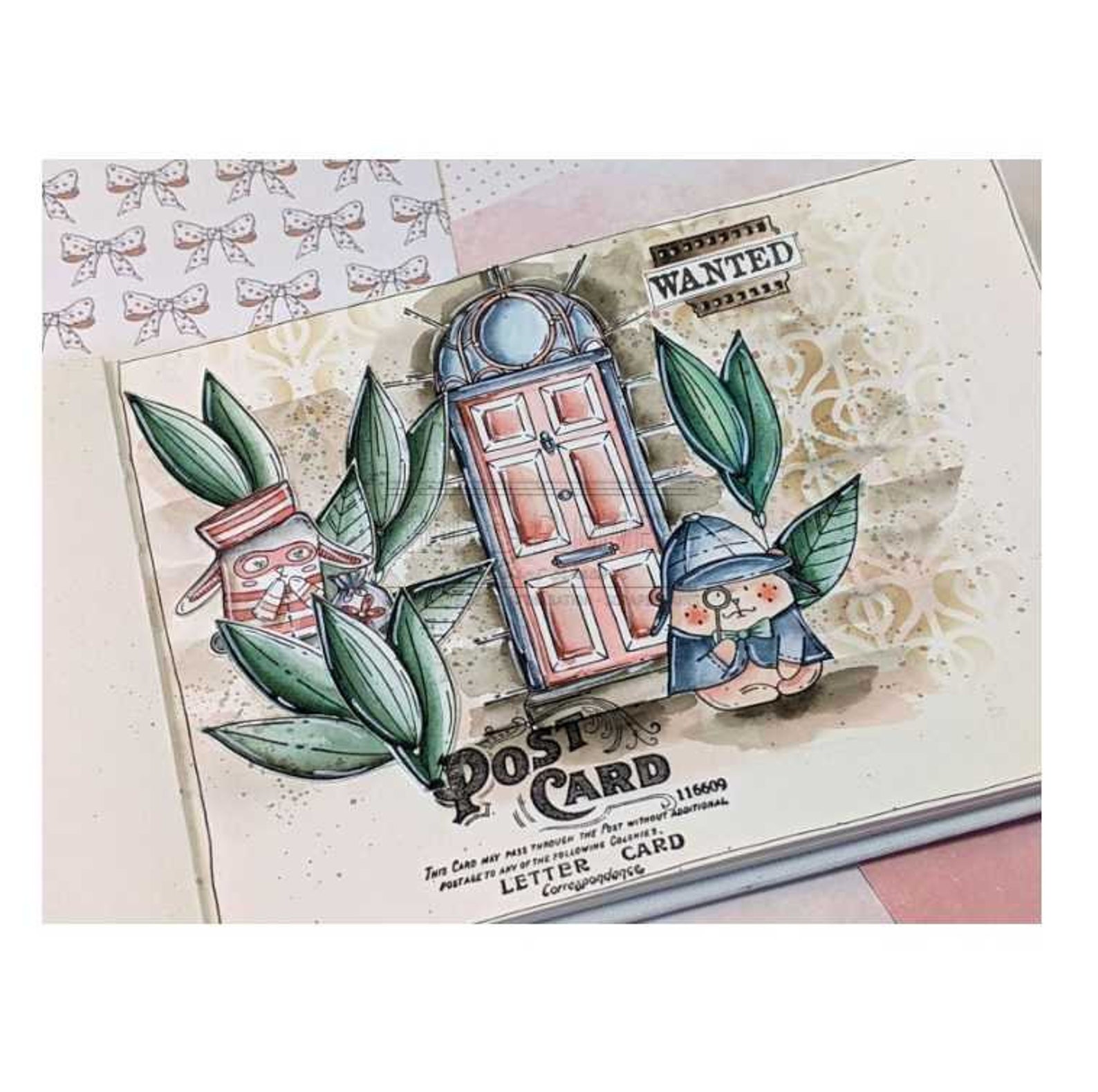 Doudou Detective - Stamp - 2.5 X 1.5 Inch - Chou and Flowers - Etsy