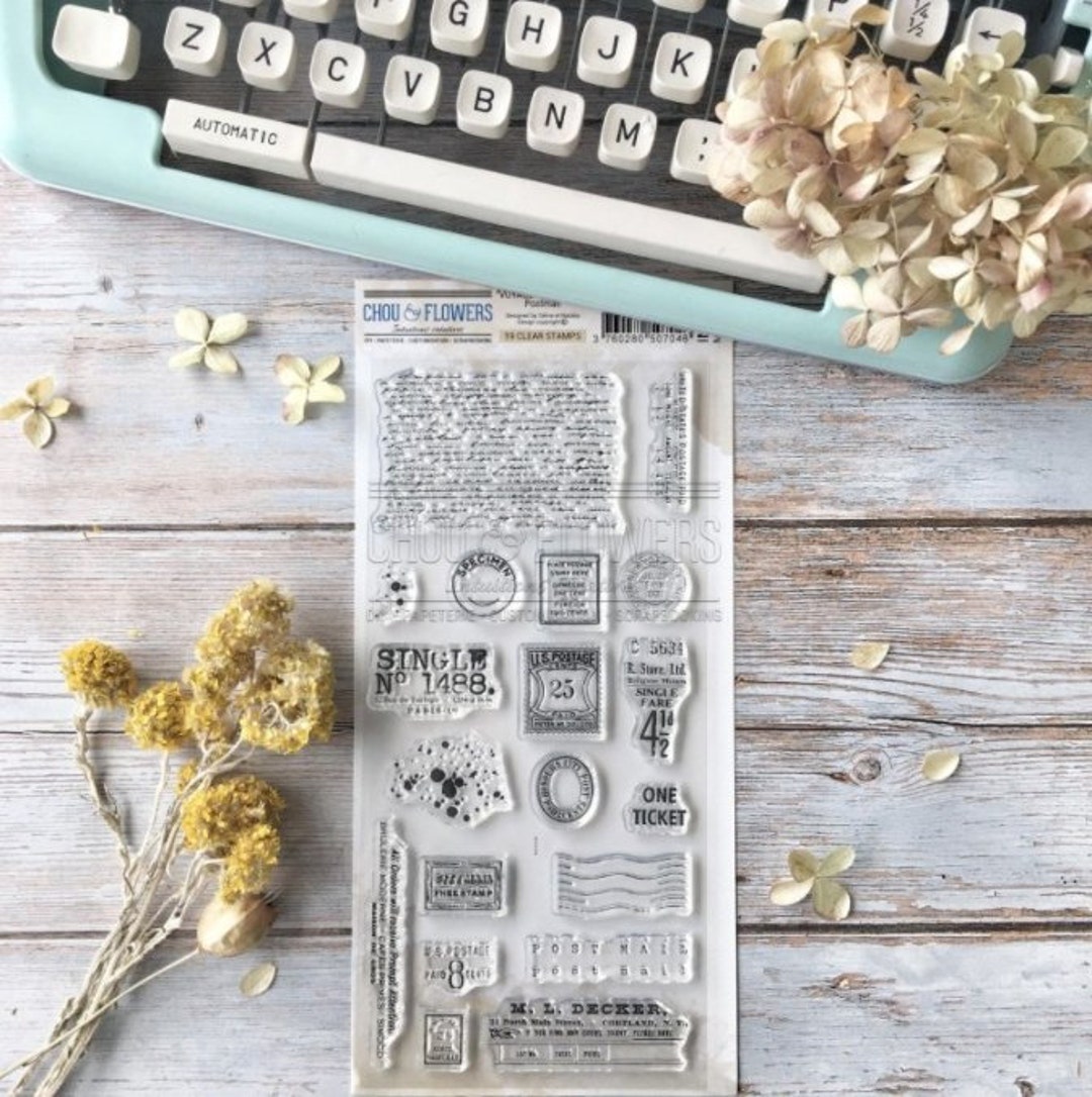 Chou et fleurs TAMPON POSTAL TRANSPARENT Collection Voyage Imaginaire 4 ...